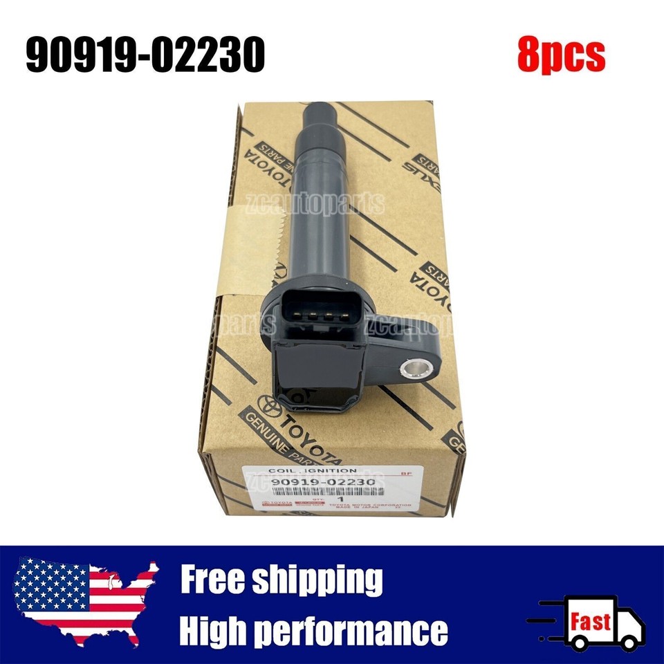 NEW Genuine 8PC Denso Ignition Coil for Toyota Tundra 4.7L V8 90919 ...