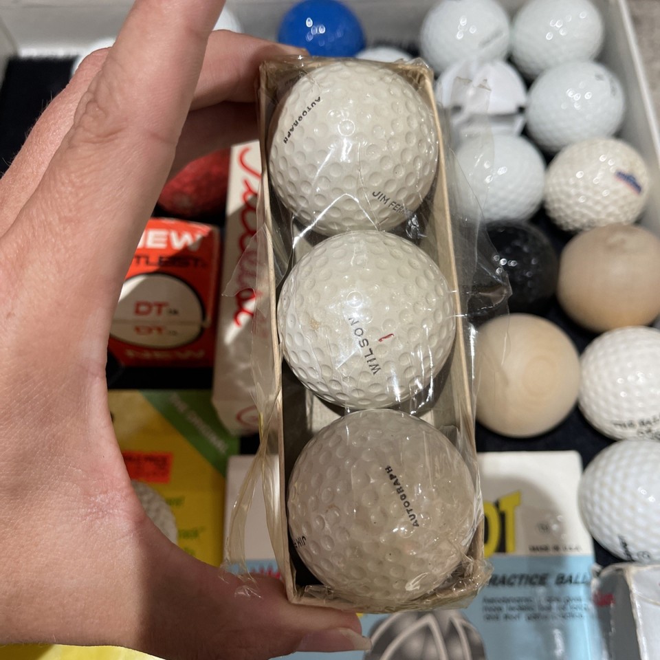 VINTAGE Golf Balls COLLECTION Lot Collectible Brands Baby Dimple Wood ...
