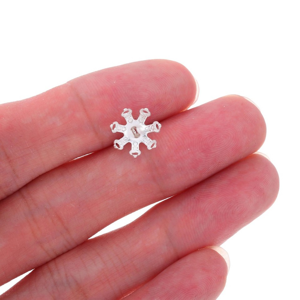 200 Pcs Brass Flower Bead Caps Copper Metal Spacer Beads for Jewelry ...