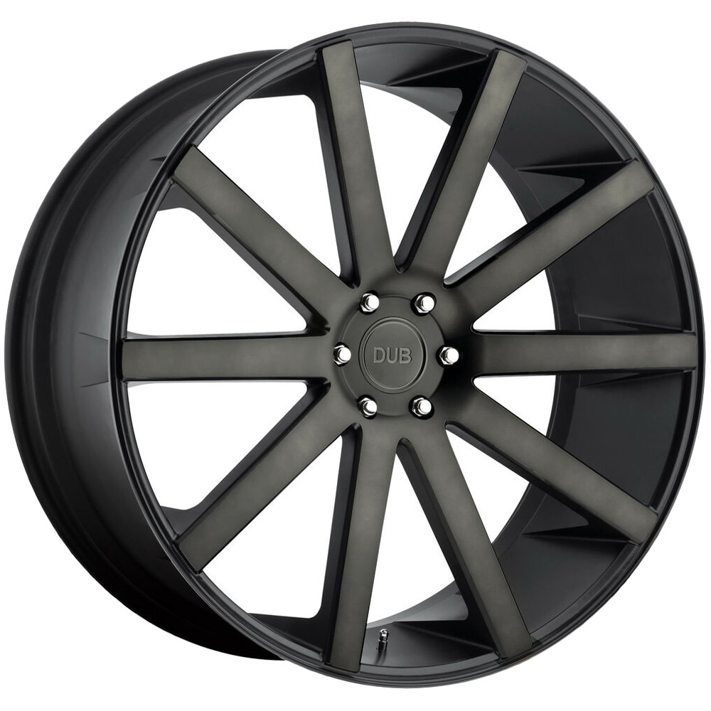 (Set-4) Dub S121 Shot Calla 24x10 6x5.5" +20mm Black/Tint Wheels Rims ...