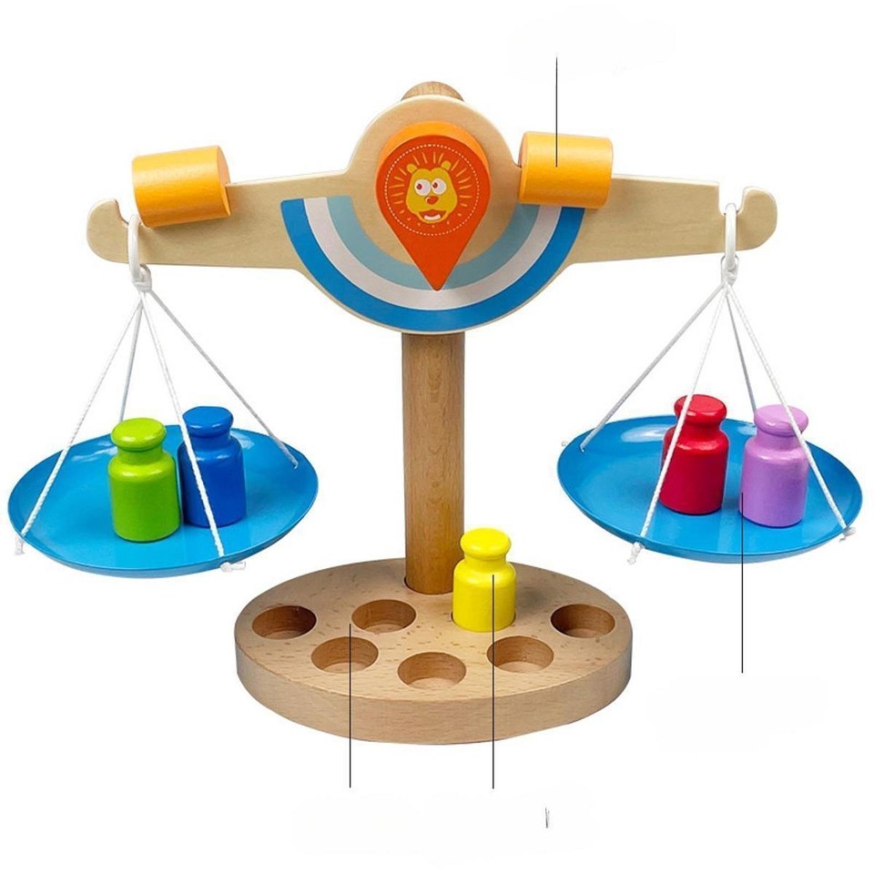 Balance Scale Toy Math Games Fun with Weights for Kids Girls Boys ...