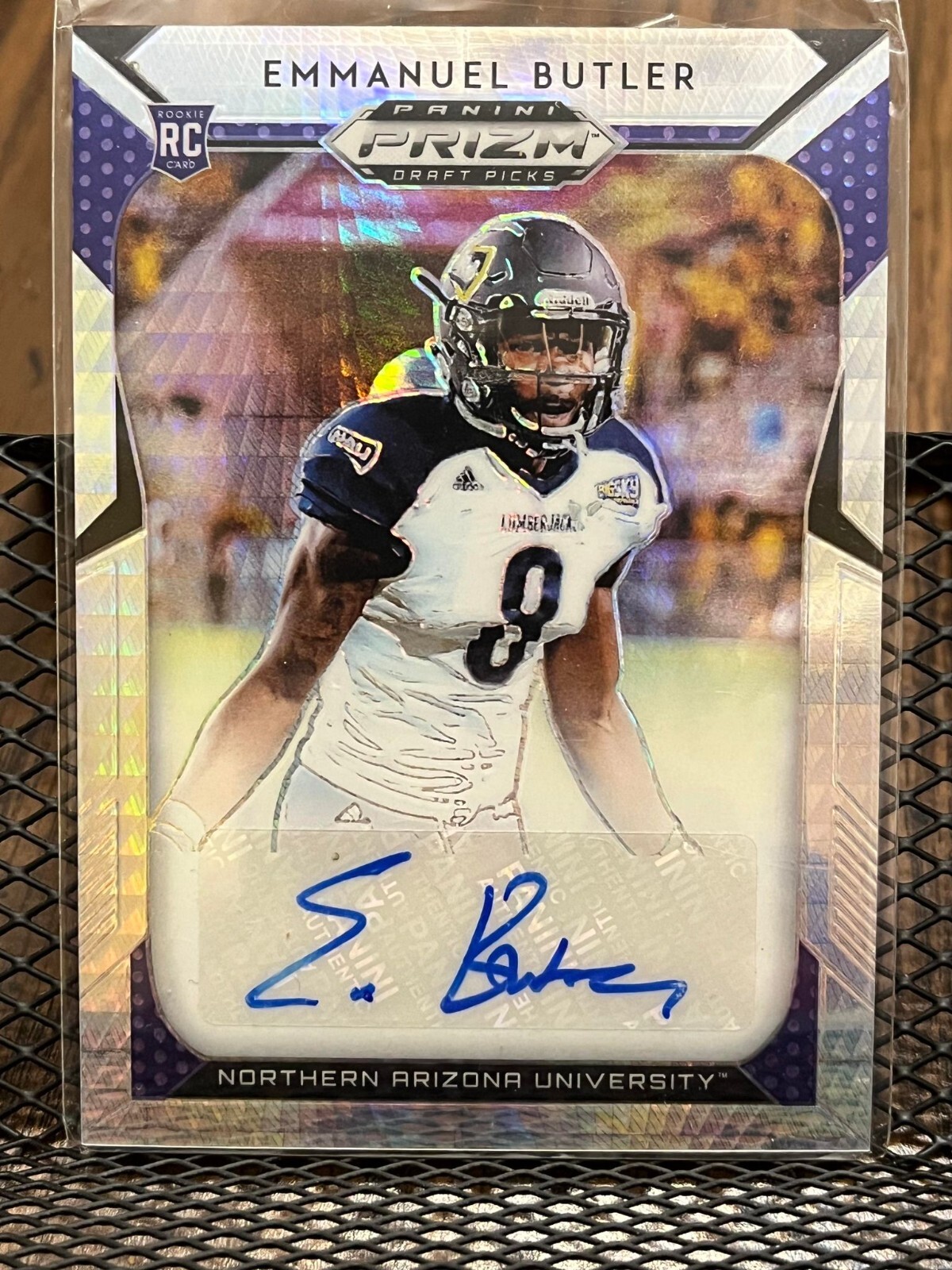 EMMANUEL BUTLER 2019 PANINI ROOKIE PRIZM NORTHERN ARIZONA AUTOGRAPH ...