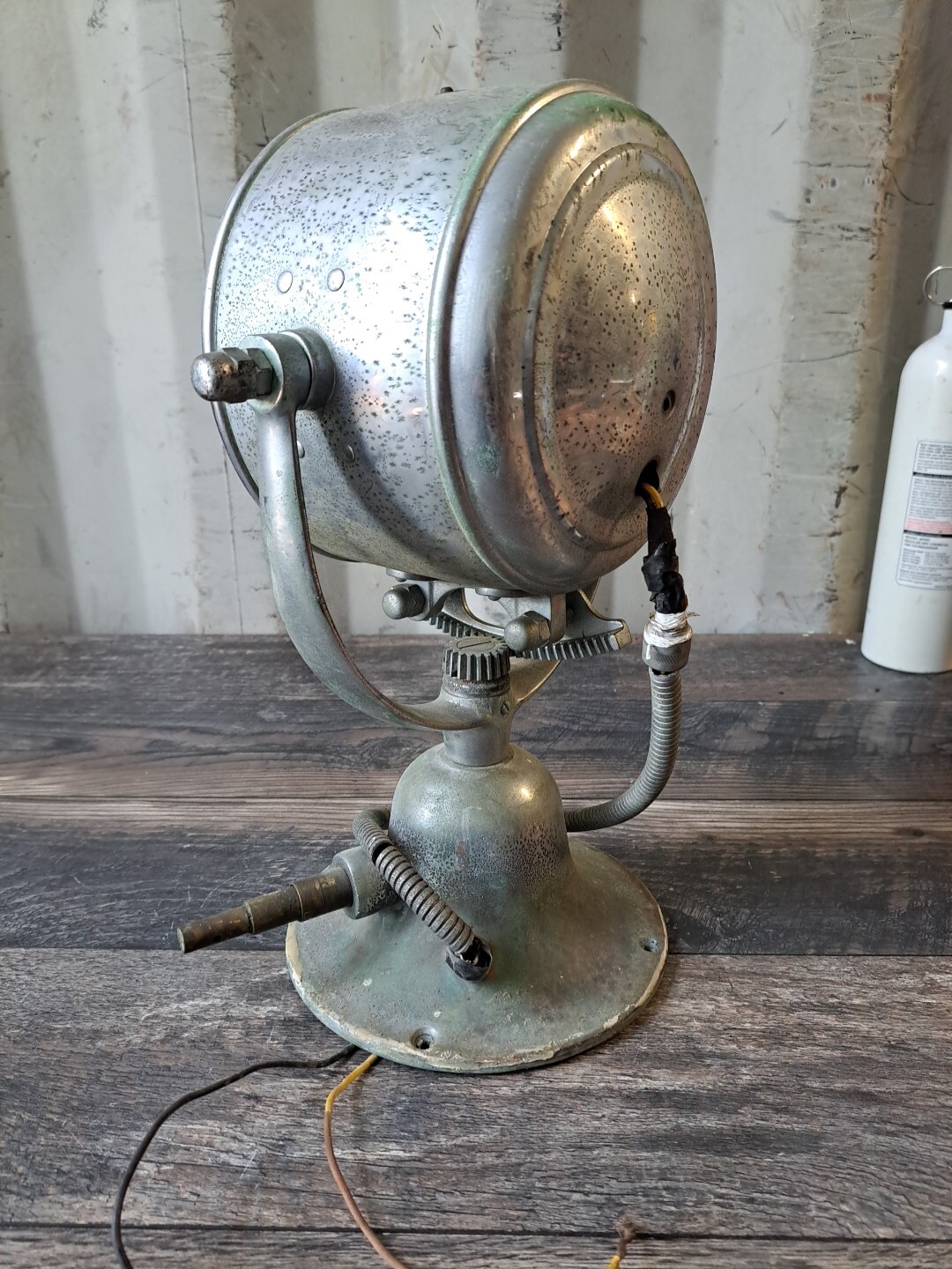 Vintage Marine Half Mile Ray Spotlight #844 | Chromed Brass Searchlight