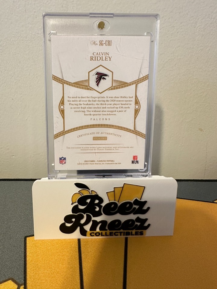 Calvin Ridley 2020 Flawless Signature Gloves Patch Auto #23/25 Falcons ...