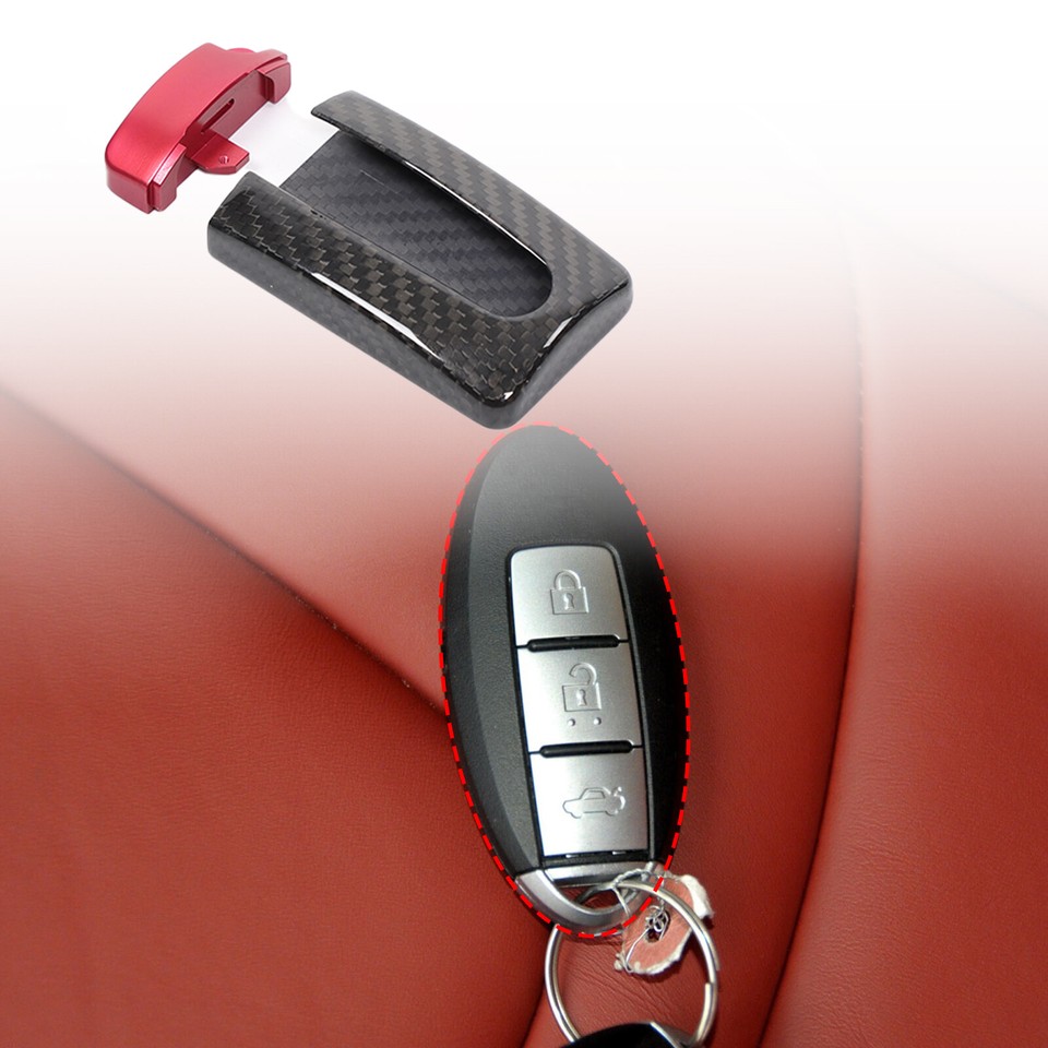 Real Carbon Fiber Smart Key Fob Case Shell Cover For Nissan GTR R35 ...