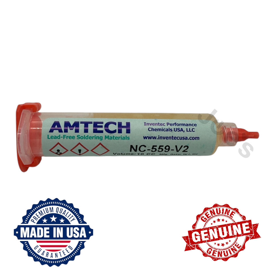 GENUINE AMTECH! NC-559-V2 NO CLEAN Micro Soldering Flux 10cc ROL0 Clear Residue | eBay