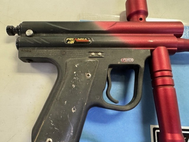 Paintball Gun Piranha GTI E-Force Marker Red Untested | eBay