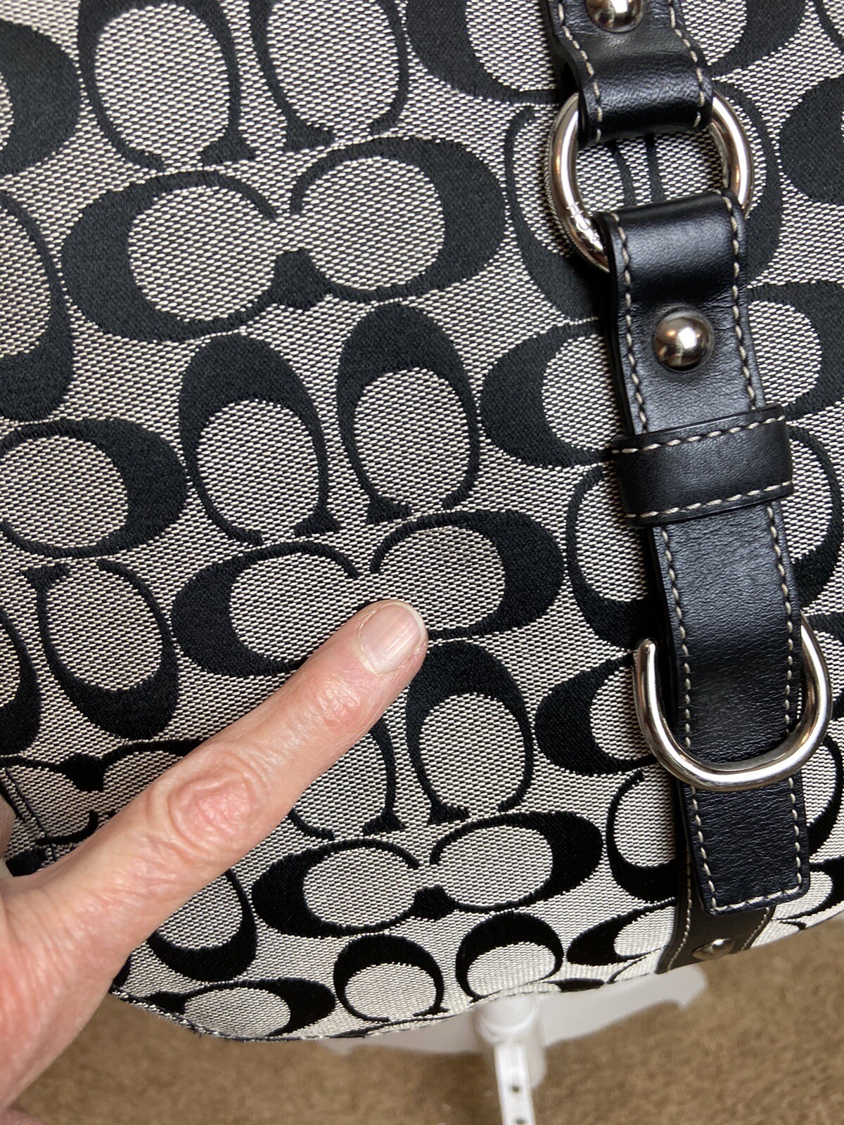 Coach Chelsea Signature Canvas Shoulder Bag - Gem