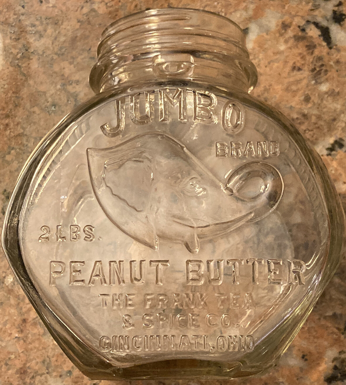Vintage Jumbo Peanut Butter Jar 2 lb Cincinnati OH Frank Tea Spice Co. | eBay