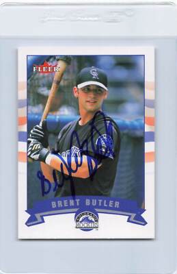 2002 Fleer #377 Brent Butler Rockies Signed Auto *J1242 | eBay