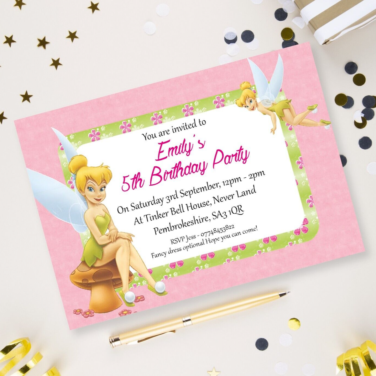 Tinkerbell Birthday Invite Print Outs Spectacular Tinkerbell Birthday