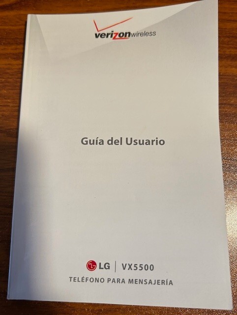 Verizon VX5500 Wireless User Guide Used Free Sheeping | eBay