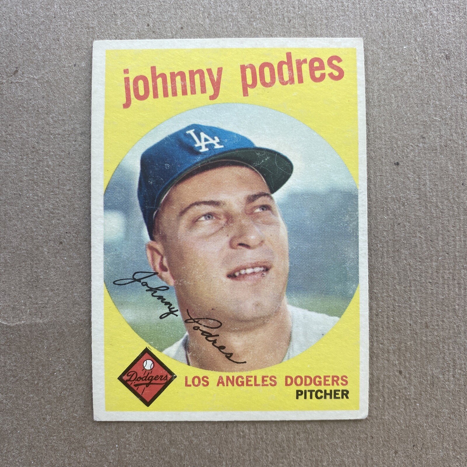 1959 Topps Baseball Johnny Podres Los Angeles Dodgers Card #495 | eBay