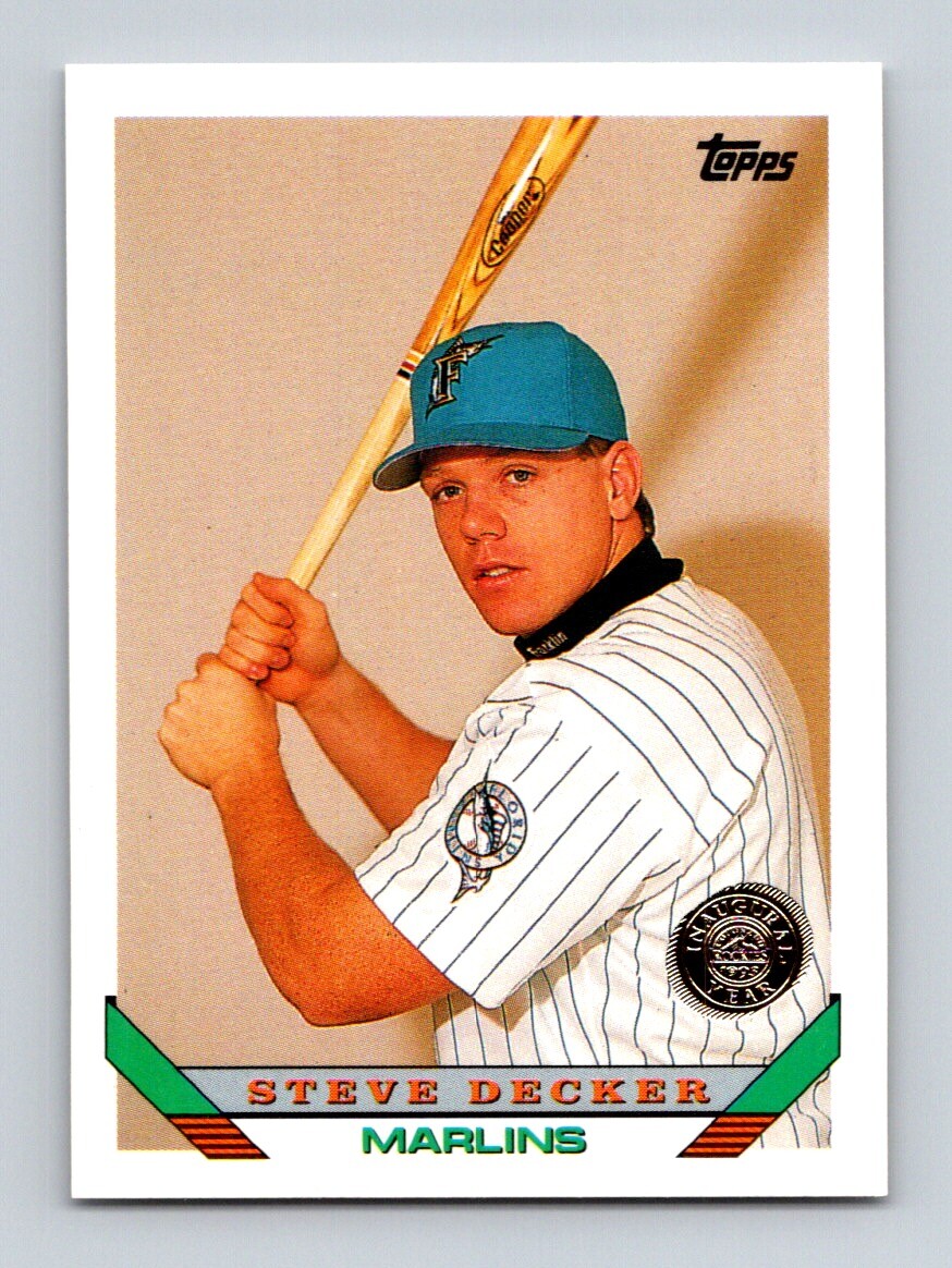 1993 Topps Inaugural Colorado Rockies Steve Decker #544 Florida Marlins ...