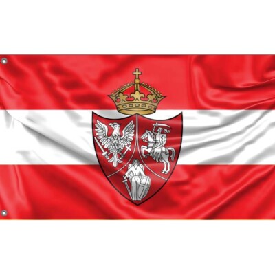 Polish–Lithuanian–Ruthenian Flag, Unique Design, 3x5 Ft / 90x150 cm ...