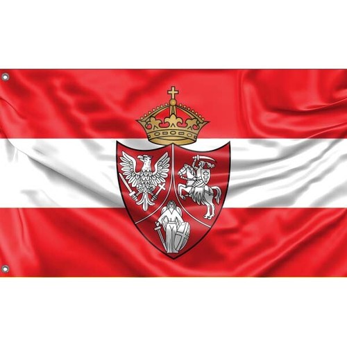 Polish–Lithuanian–Ruthenian Flag, Unique Design, 3x5 Ft / 90x150 cm ...
