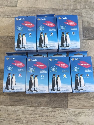 7 Pack G&G 1 Magenta 1 Black 1 Cyan 1 Yellow 3 Lg Black Ink Cartridges ...