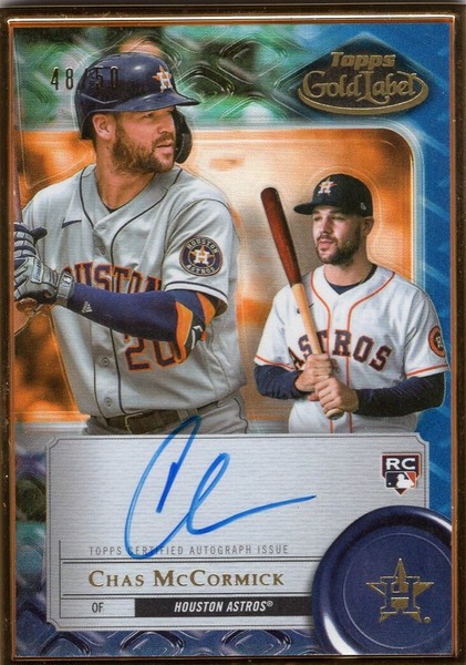 2022 Topps Gold Label - Framed Autographs Blue #FA-CMC Chas McCormick ...