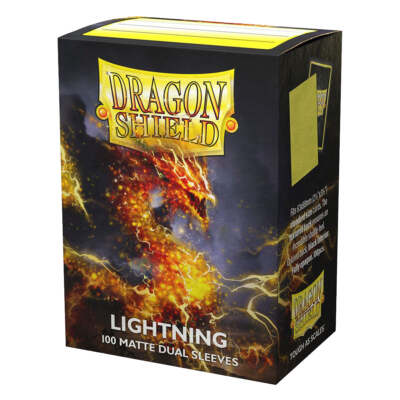 Dragon Shield Standard 100ct Dual Matte Lightning Yellow Sleeves ...