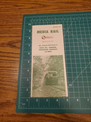 Vintage Railroad Train Pamphlet 1974 SEPTA Media Rail Route 101 | eBay