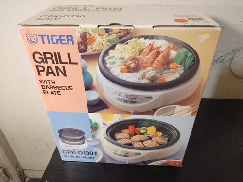Tiger Electric Skillet Grill Pan With Barbecue Plate CPK-D130 **Open ...