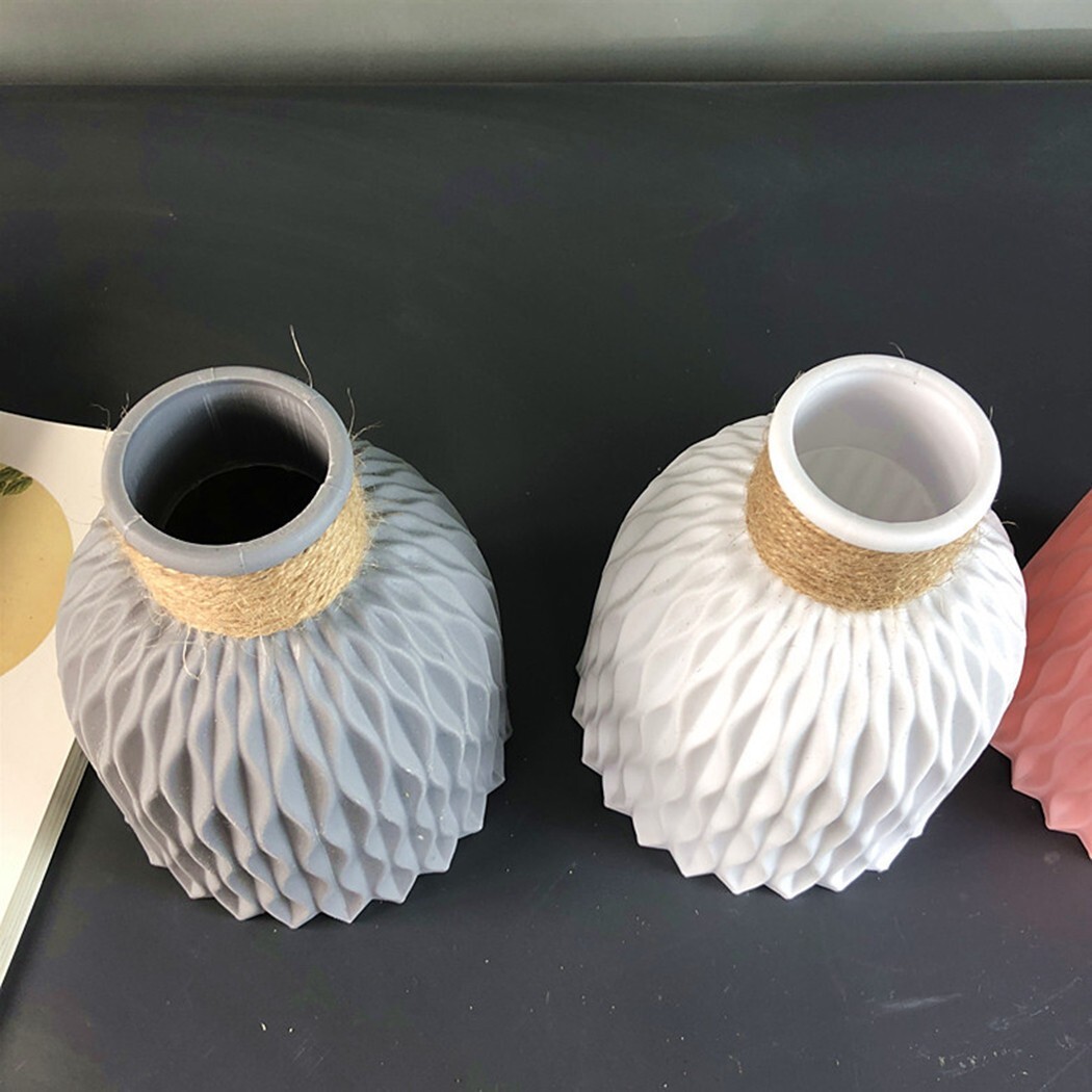 Vases Plastique Simplicité Blanc/Rose/Gris Anti-ceramic Agencement ...