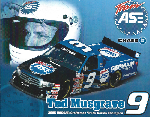 Ted Musgrave - ASE - Postcard - Hero card - NASCAR | eBay