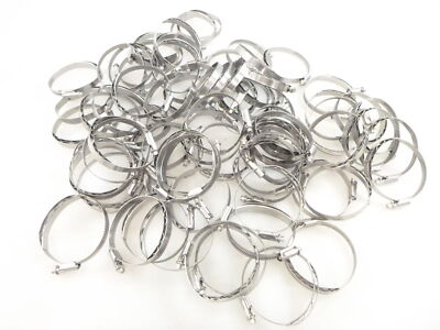 80 Pack NORMA Hose Clamps 70 mm-90 mm x 12 mm Band W4 Fitted with Wave ...