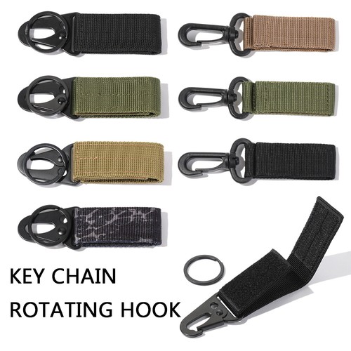 Accessories Webbing Hanging Buckle Key Chain Rotating Hook Military ...