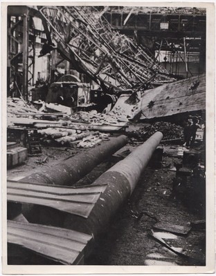 WW2 Original Press Photo British RAF Bomb Krupps Factory Essen Germany ...