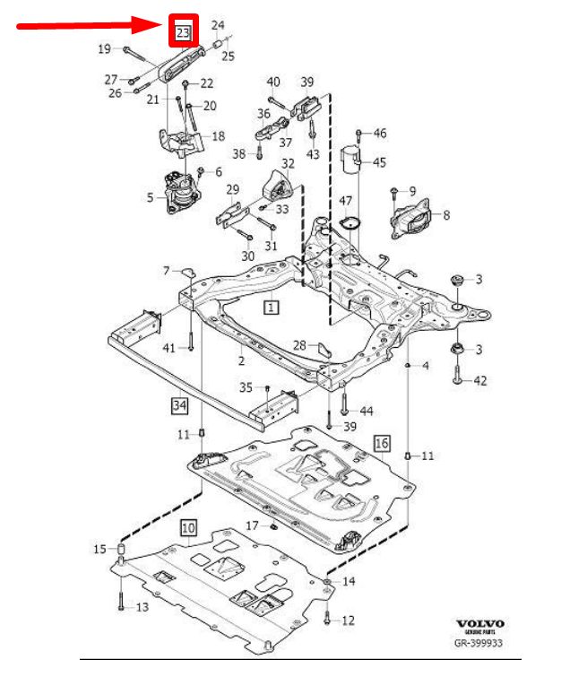 2017 Volvo V90 Front Right Side Engine Mount 31460677 for sale online ...