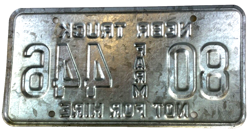 Nebraska 1980s Farm Truck License Plate Tag Vintage Garage Sioux Co ...