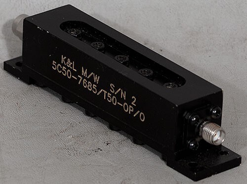 K&L Microwave 5C50-7685/T50-OP/O 7635-7735 MHz 3 dB SMA Bandpass Filter ...