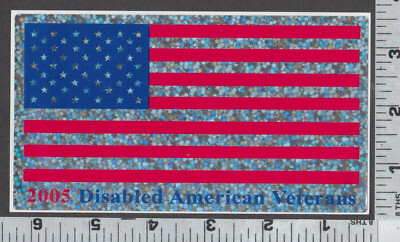 C624 DAV Disabled American Veterans 2005 glitter decal US flag ...