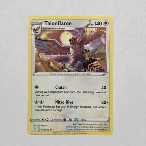 Talonflame 140/203 Rare SWSH07 Evolving Skies NM Pokemon card | eBay