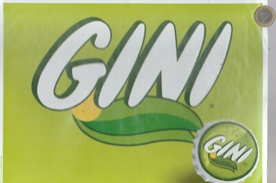Autocollant . Boisson. GINI. 20,5 X 28,5 Cms | eBay