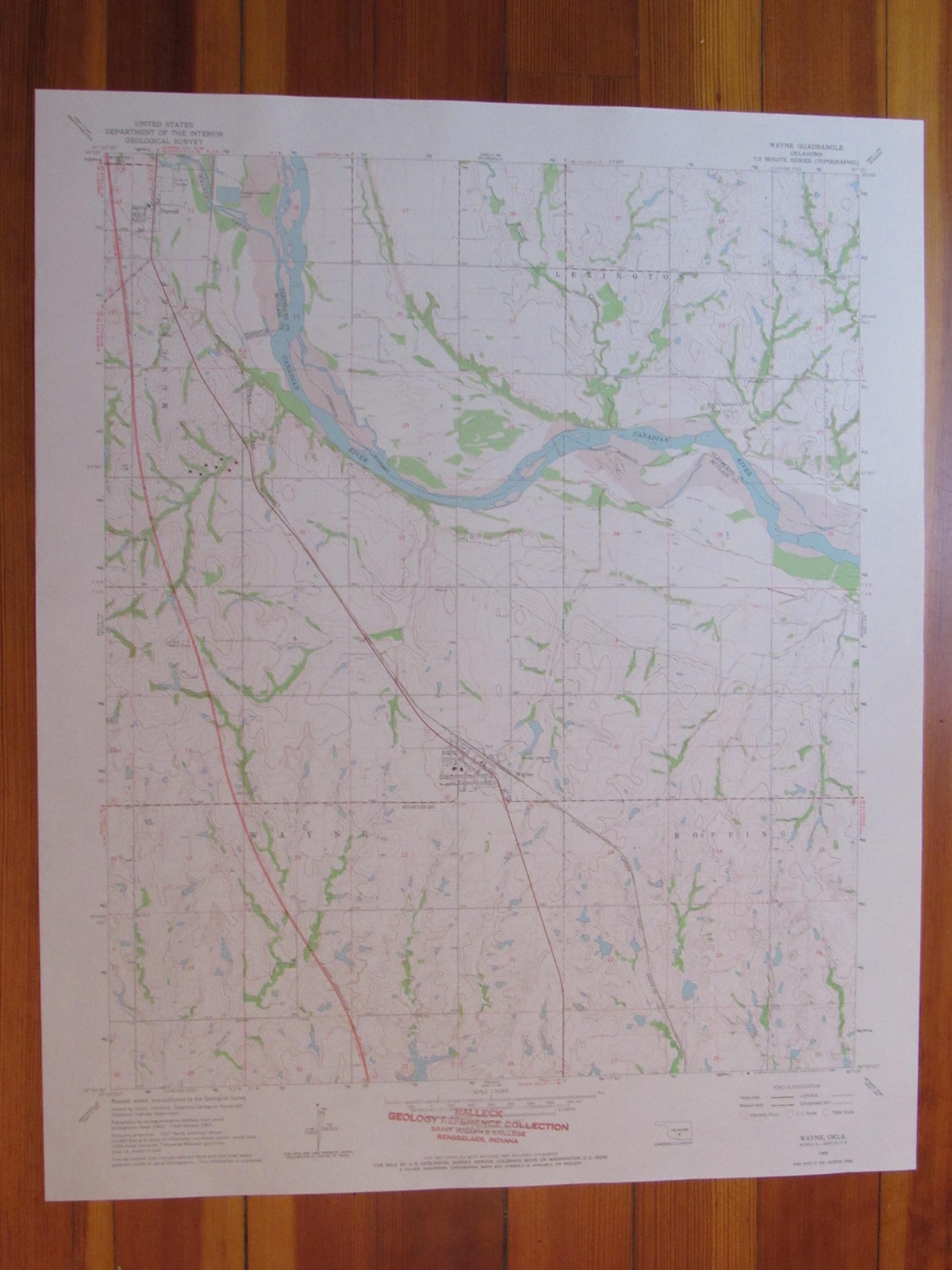 Wayne Oklahoma 1966 Original Vintage USGS Topo Map | eBay
