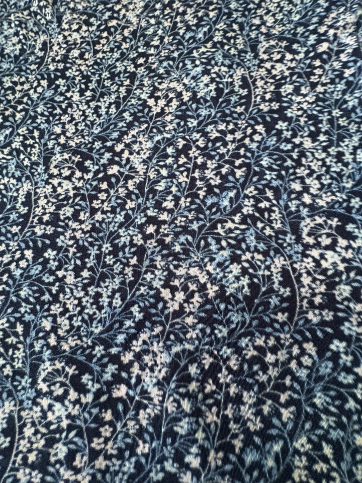 Women’s Jaclyn Smith Size Medium M Blue Floral Short Sleeve Shirt ...