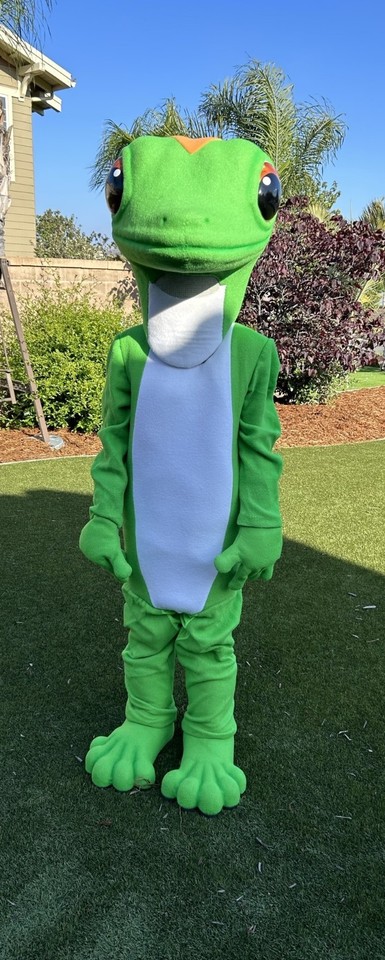 Geico Gecko Costume. Maydwell Mascot Professional built costume. | eBay