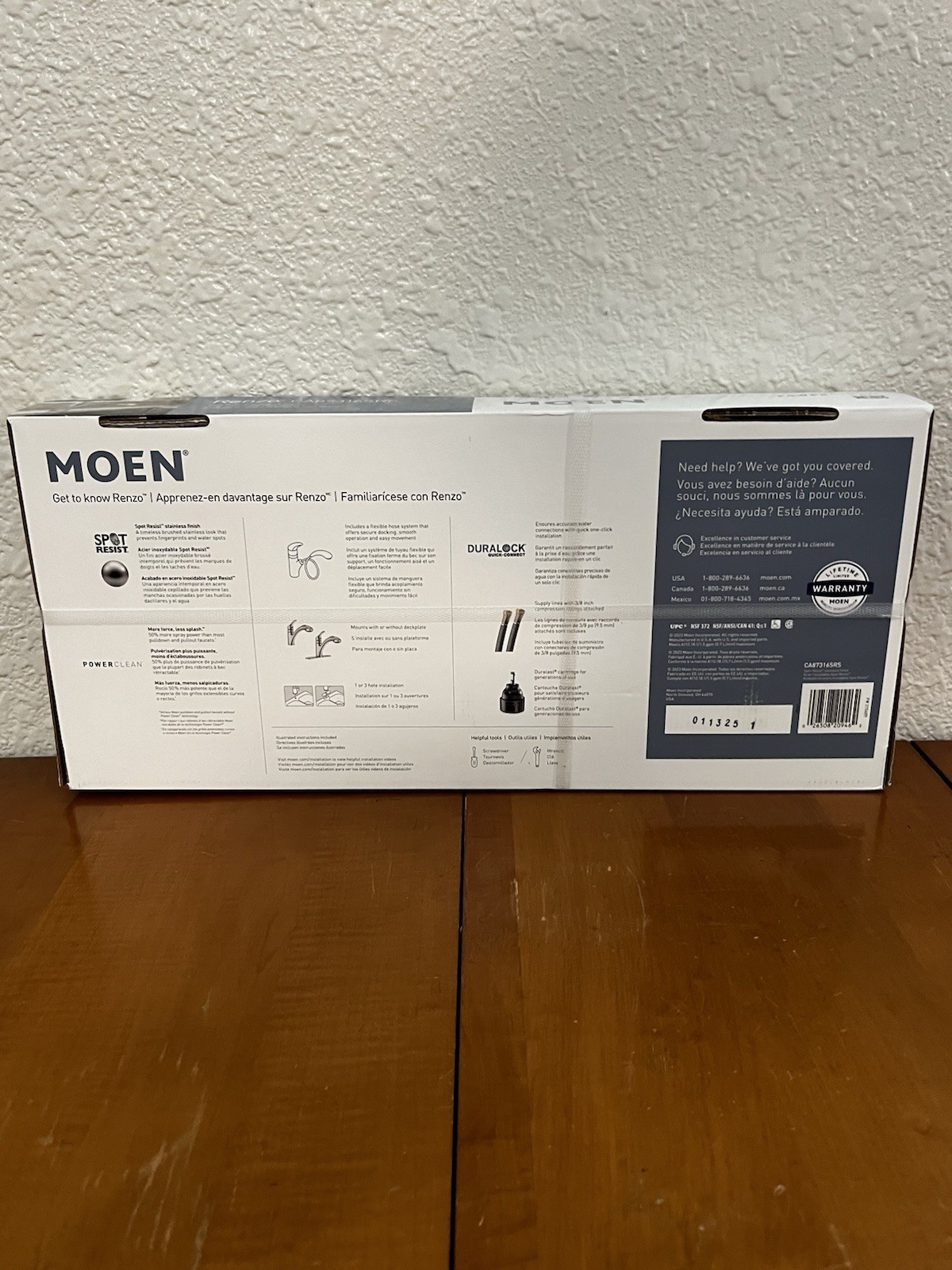 Moen Renzo One Handle Stainless Steel Pull-Out Kitchen Faucet ...