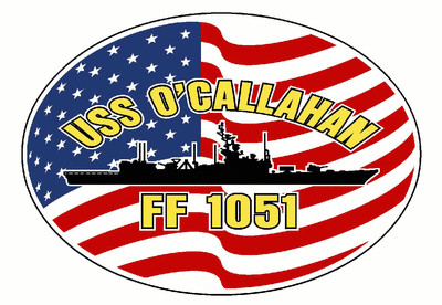 USS O'CALLAHAN FF 1051 DE 1051 Oval Decal / Sticker Military USN U S ...