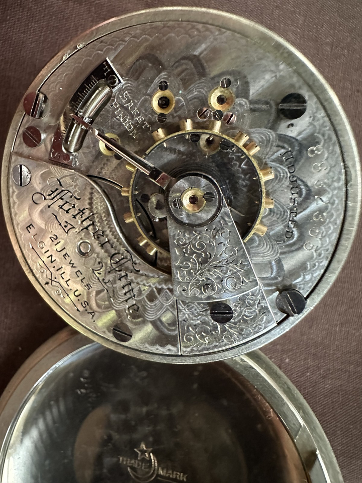 1900 Elgin Grade 252 Model 7 18s 21j Father Time RR grade Pocket Watch ...