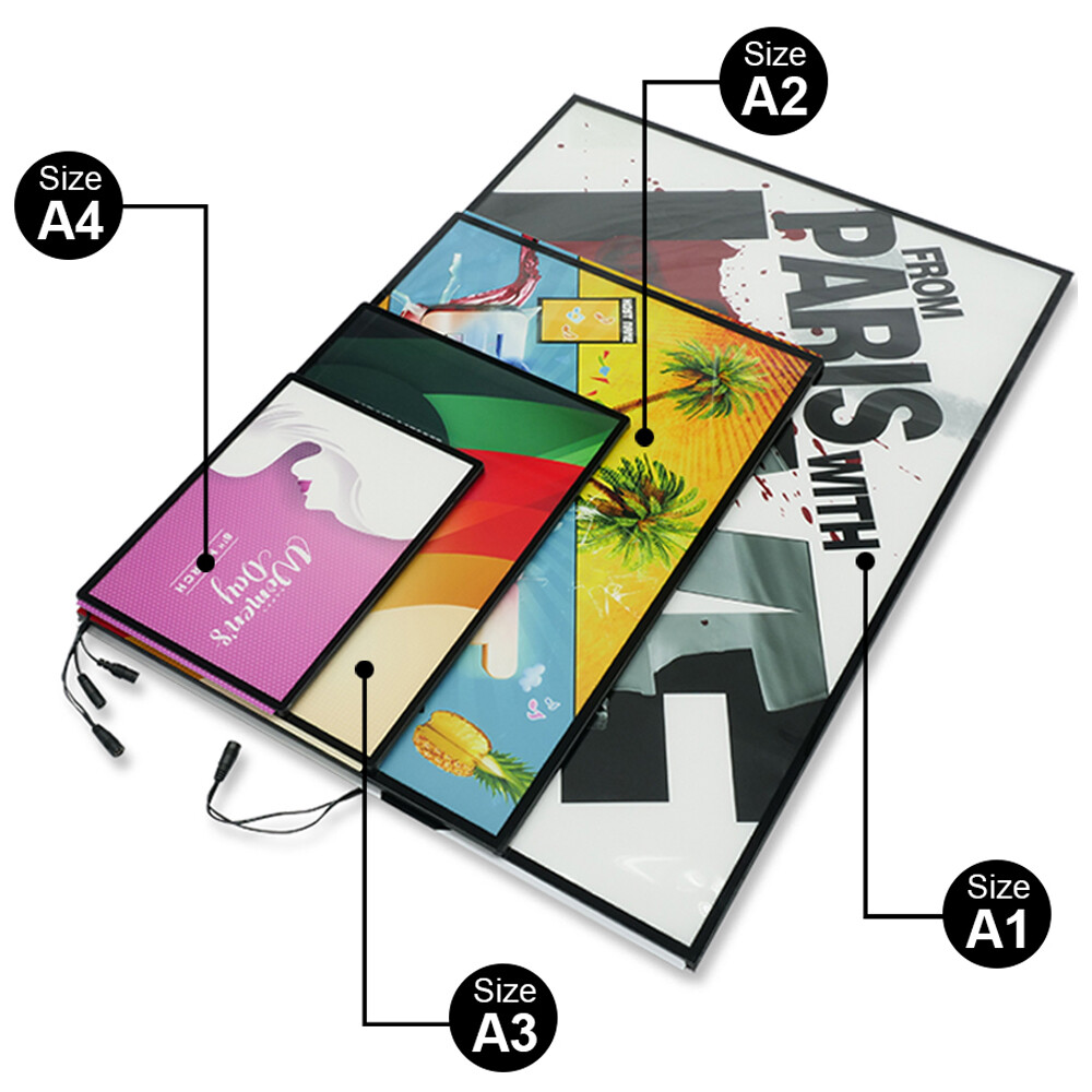 A1/A2/A3/A4 Advertising Display Sign LED Restaurant Light Box Led Menu ...