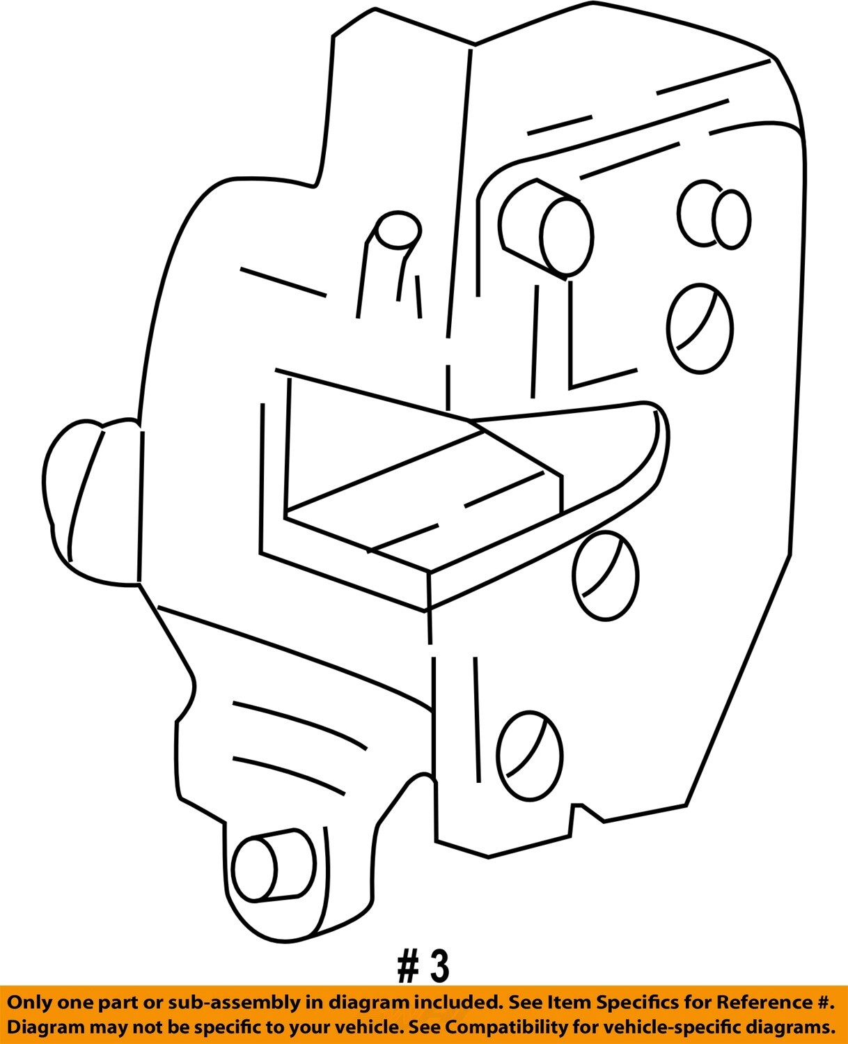 For Ford Expedition 1997-2001 Ford 3L1Z7826412BA Rear Right Door Latch ...