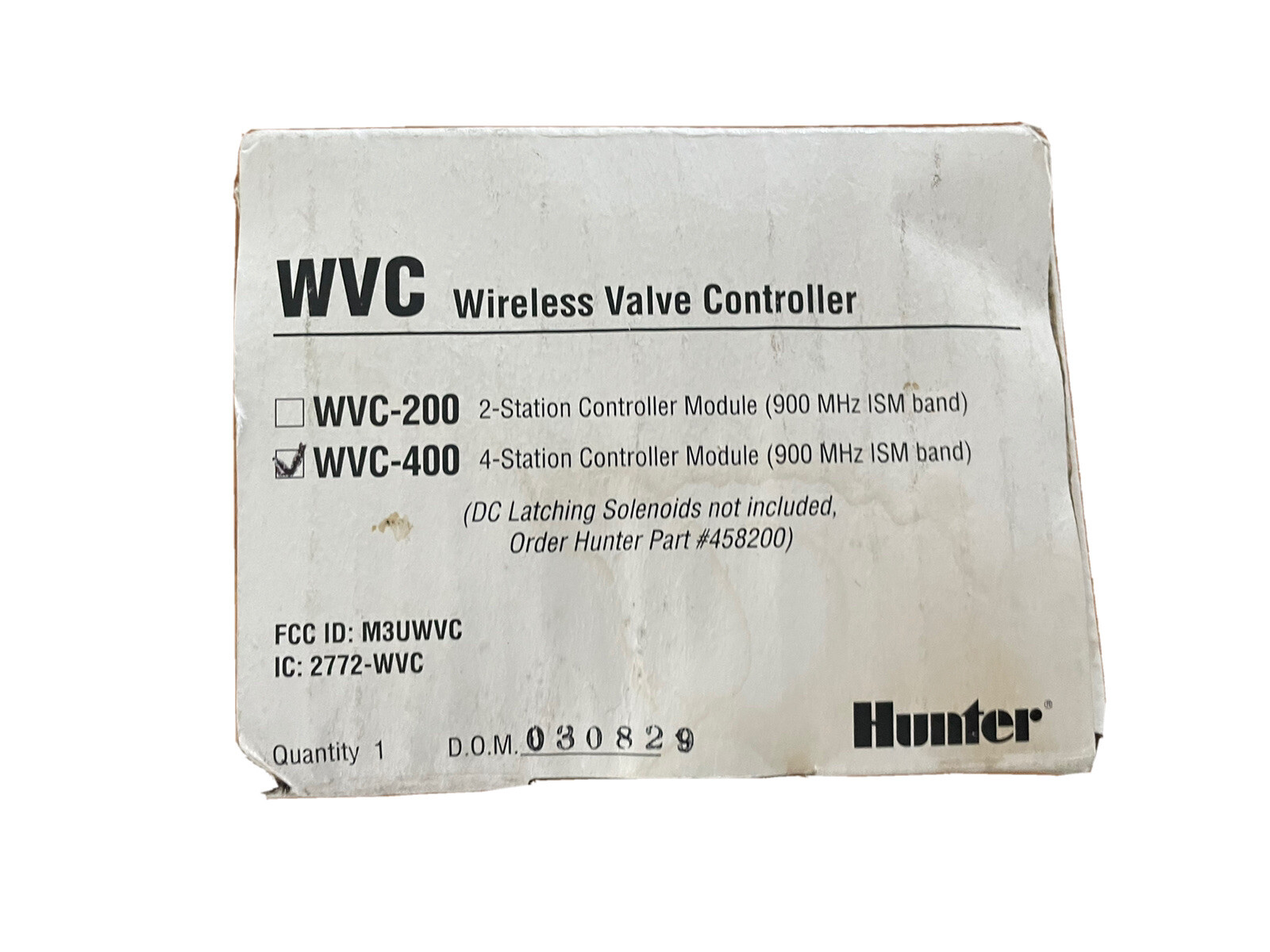 Hunter WVC-400 Battery Operated 4-Station Wireless Valve Controller New ...
