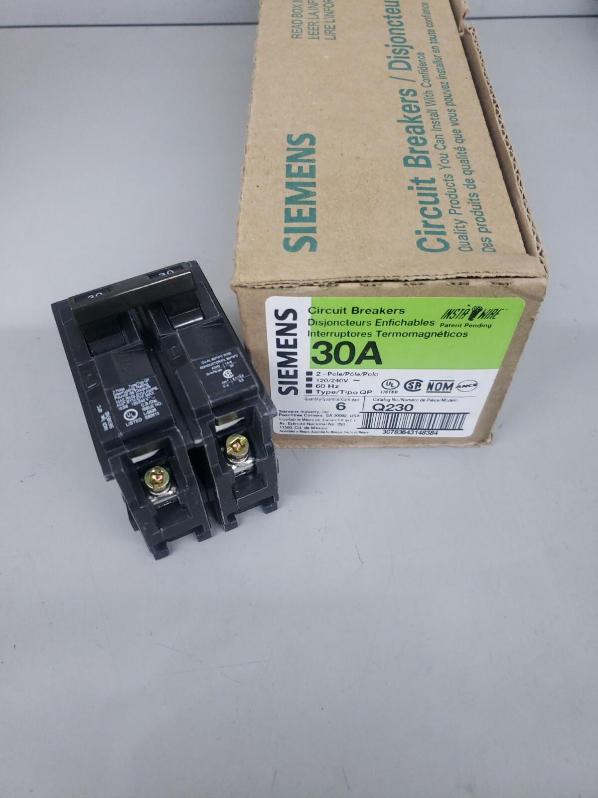 1 NEW Siemens ITE Q230 2 Pole 30A Stab In Breaker NEW Breakers ...