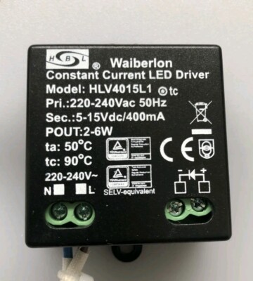 Waiberlon HLV4015L1 mini LED Driver LED Ersatztrafo 5-15Vdc 400mA 2-6W ...