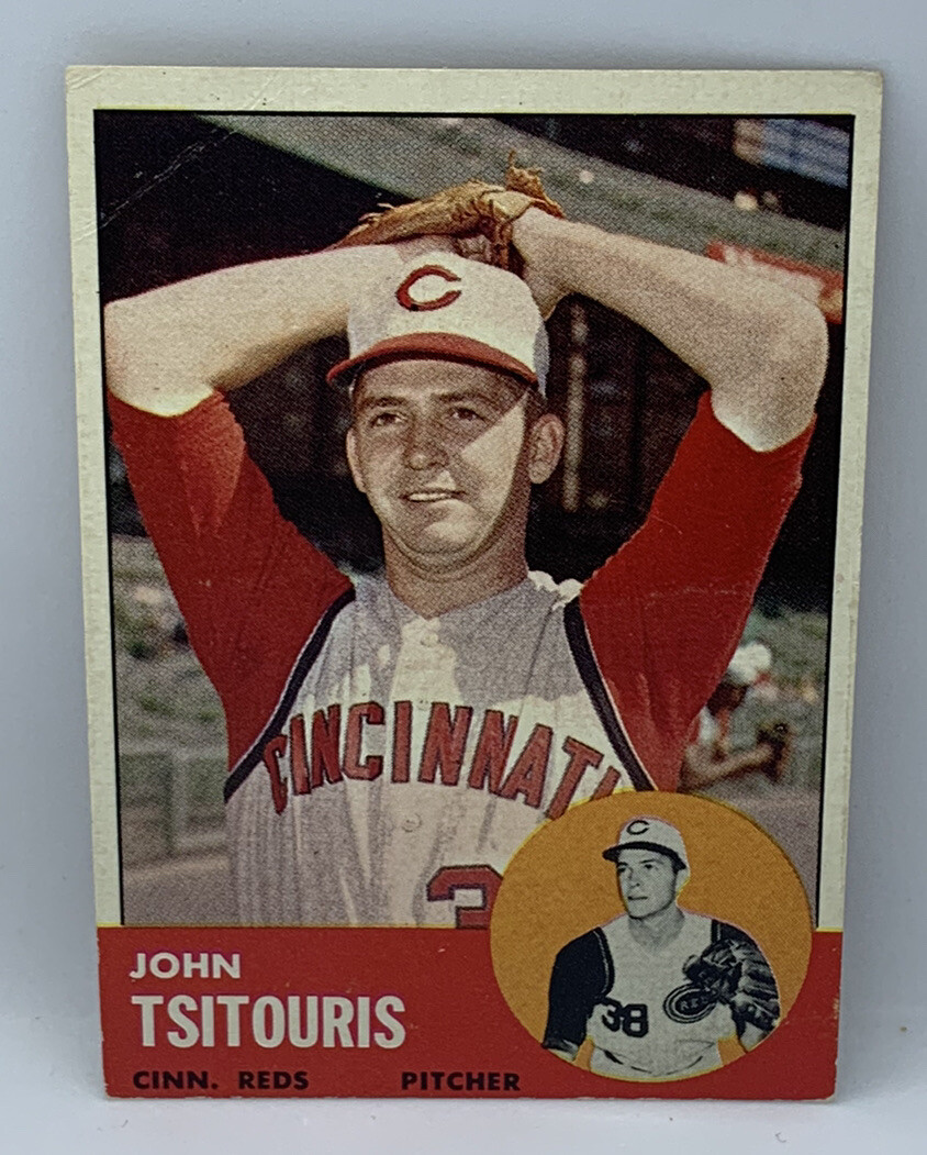 1963 Topps Baseball John Tsitouris Reds #244 Midgrade | eBay