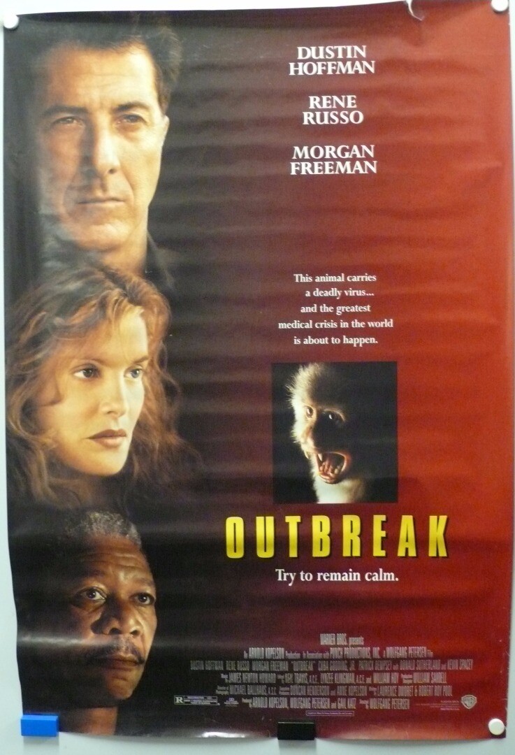 OUTBREAK 1995 Dustin Hoffman, Rene Russo, Morgan Freeman, Kevin Spacey ...
