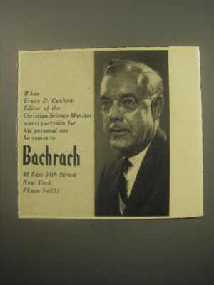 1959 Bachrach Photography Advertisement - Erwin D. Canham | eBay